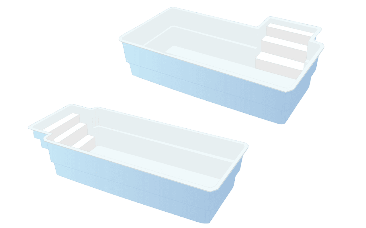 Piscine MdP Smart - Compacte, escalier modulable et fond plat